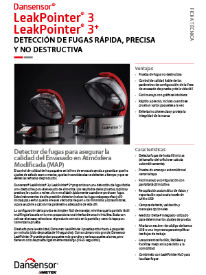 Dansensor LeakPointer 3 y 3+: analizador de fugas de envasado | AMETEK ...